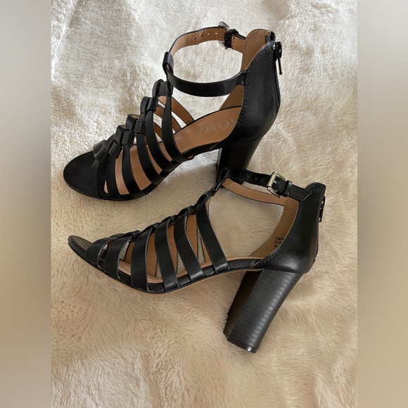 XOXO | Shoes | Xoxo Baxter Woven Block Heel Sandal | Poshmark